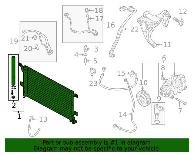 8W0-816-411-R - A/C Condenser 2018-2023 Audi | AutoNationParts.com
