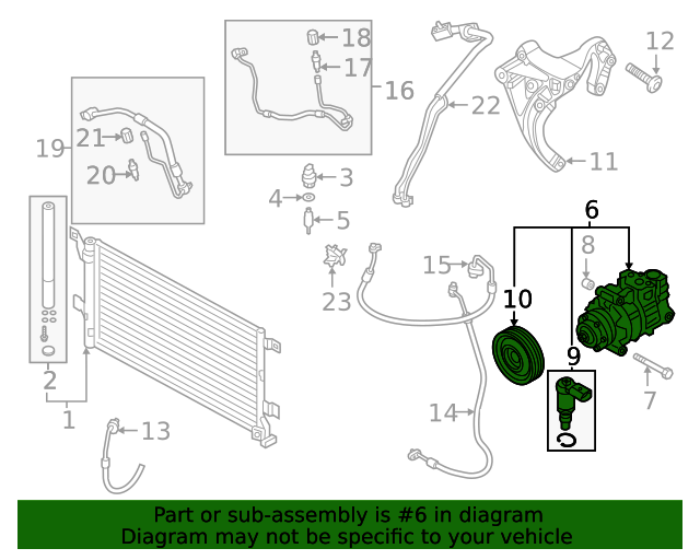 Audi OEM A/C Compressor Part# 8W0-820-803-A | OEM Vehicle Parts