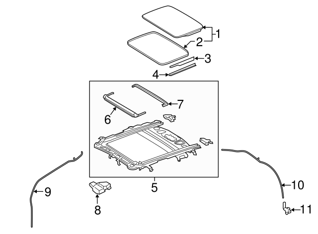 2015-2021 Lexus Sunroof Glass 63201-78021 | Lexus Parts Outlet