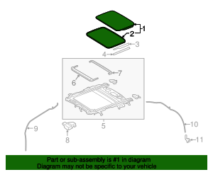 63201-78021 - Sunroof Glass 2015-2021 Lexus | Lexus Parts Outlet