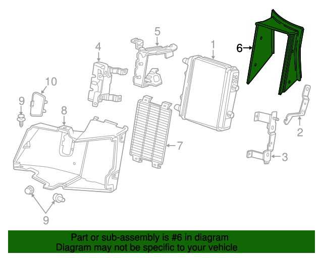 84018213 GM Driver Side Radiator Air Baffle | GM Parts Store