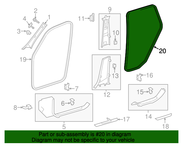 166-697-02-51-8P54 - Door Seal 2013-2019 Mercedes-Benz ...