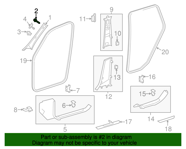 000000-004553 - Windshield Pillar Trim Screw Mercedes-Benz USA Parts