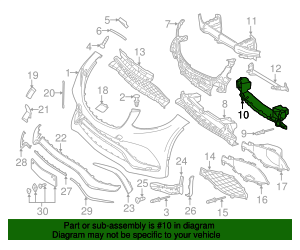 2016-2019 Mercedes-Benz Energy Absorber 292-885-07-37 | MB OEM Parts