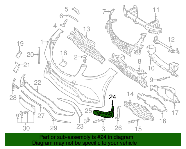 Cover Bumper Area 292-885-05-24 | Mercedes-Benz Parts