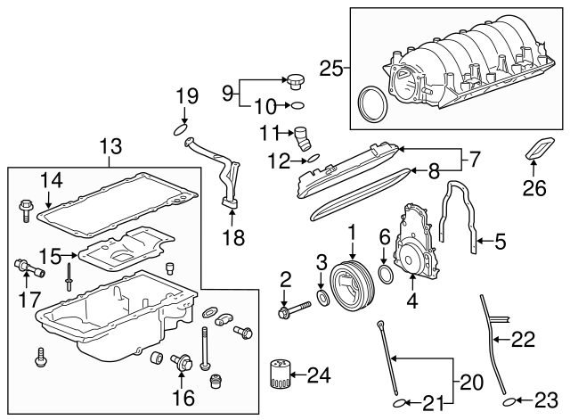 19256623 - Intake Manifold Gasket Kit with Gaskets 2008-2017 GM ...