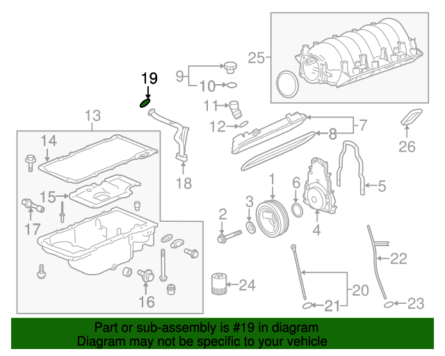 1999-2020 GM Engine Oil Pump Pickup Tube Seal 12584922 | GM Parts Center
