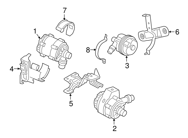 2016-2024 BMW Bracket for electric water pump 17-11-8-632-136 ...