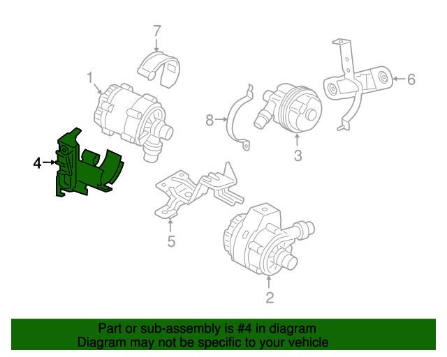 2016-2024 BMW Bracket for electric water pump 17-11-8-632-136 ...