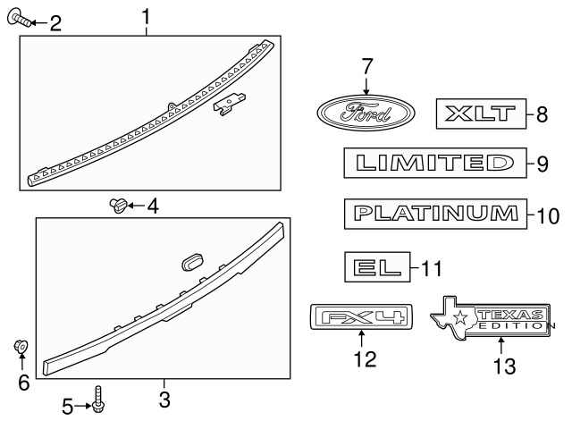 Wheel Opening Molding Clip - Ford (-W716507-S300) | TascaParts.com