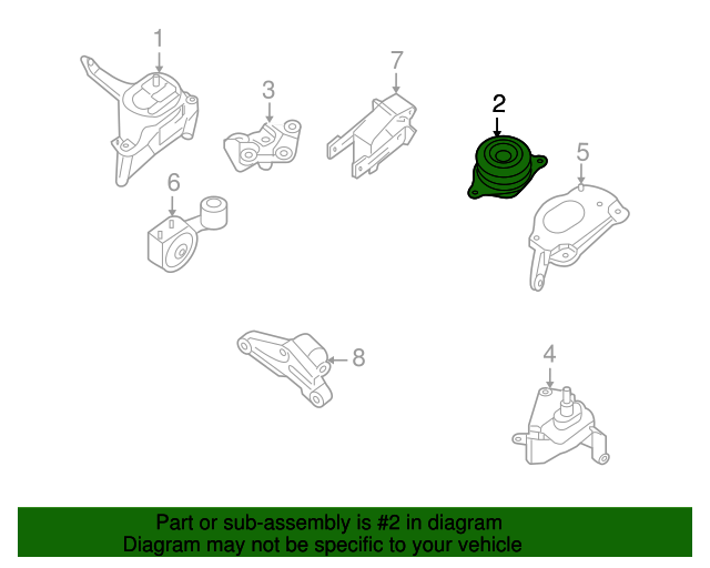 11220-JA000 - Engine Mount 2007-2013 Nissan Altima | AutoNationParts.com