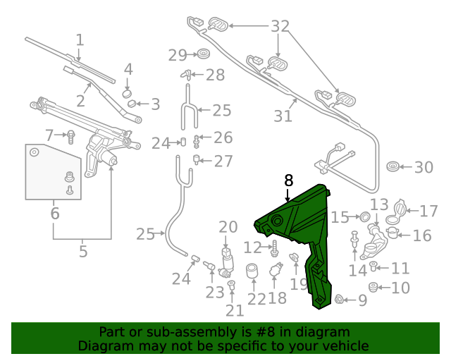 2019-2024 Audi Washer Reservoir 4N0-955-453-B | Audi USA Parts