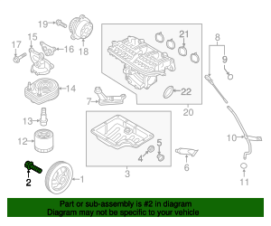 2017-2018 Hyundai Elantra Crankshaft Pulley Bolt 23127-04001 | OEM ...