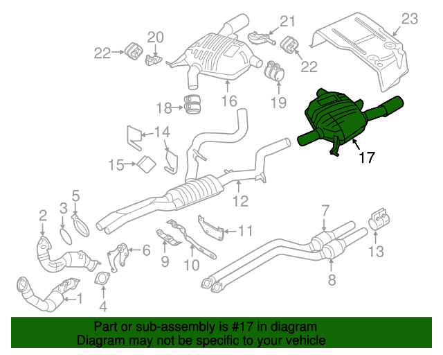 Genuine BMW 18-30-7-604-830 | Rear Muffler | FREE Shipping on Most ...