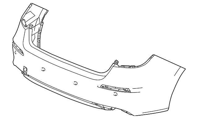 04715-T20-A00ZZ - Rear Bumper cover | Genuine Honda Parts