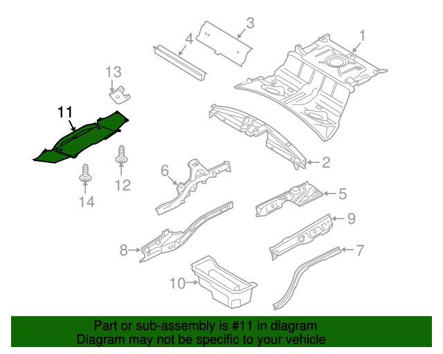 Genuine Porsche 970-504-115-19 |Floor Pan Splash Shield | FREE Shipping ...