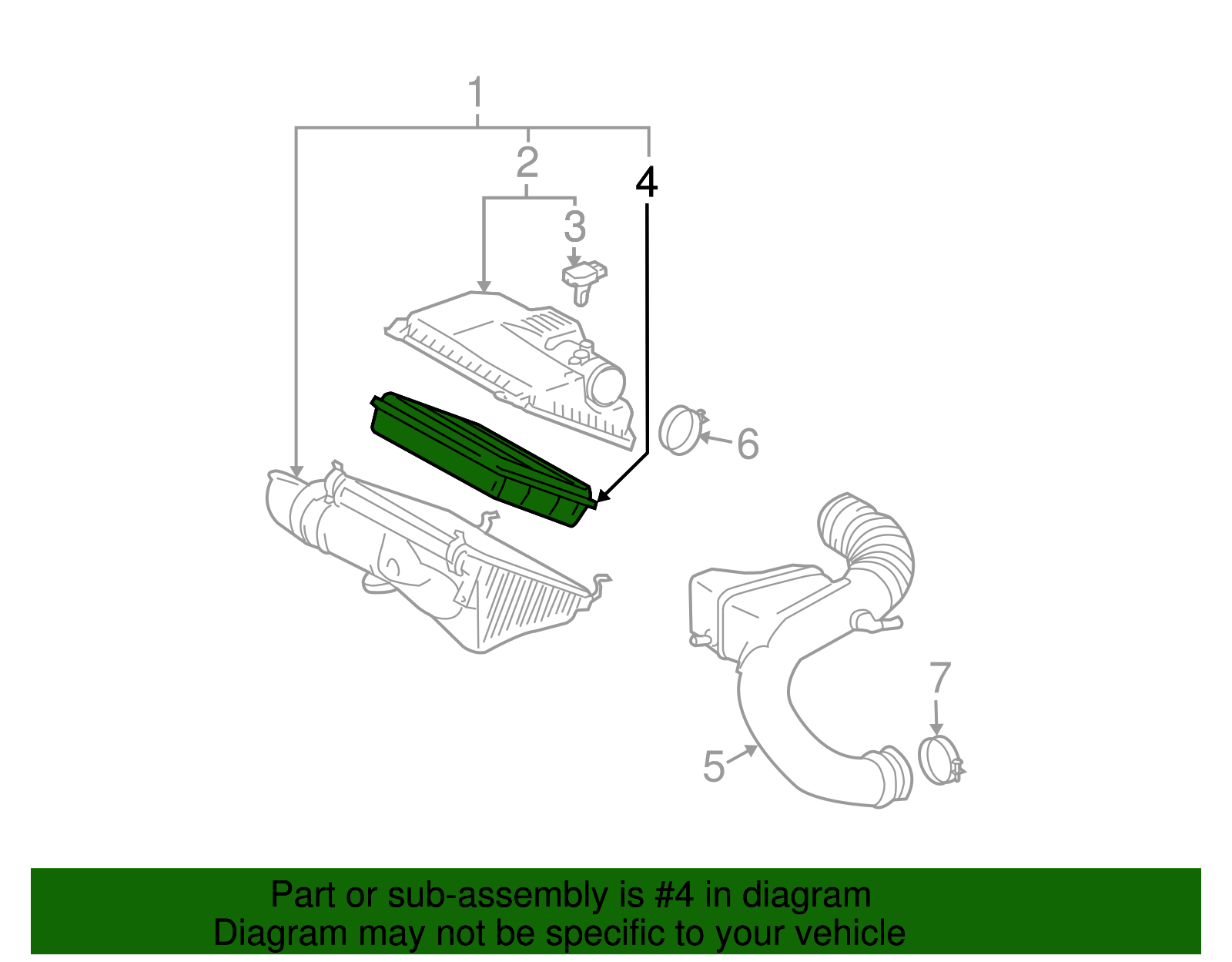 Genuine Toyota Air Filter part# 17801-50040 for 1998-2010 Toyota ...
