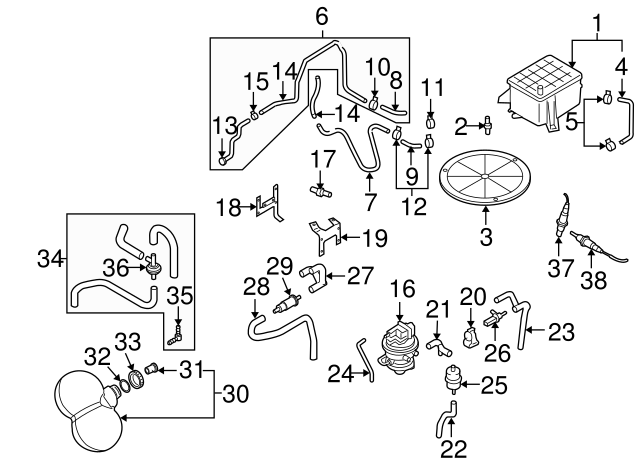 1985-2009 Audi Engine Coolant Outlet Gasket 037-121-687 | Audi USA Parts