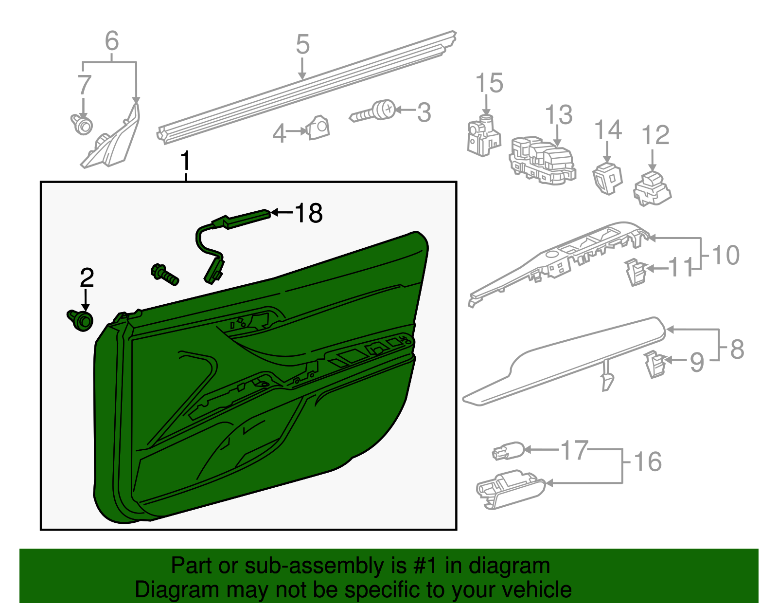 67620-06N02-E1 - 2023-2024 Toyota Camry - Door Trim Panel | Sparks Parts