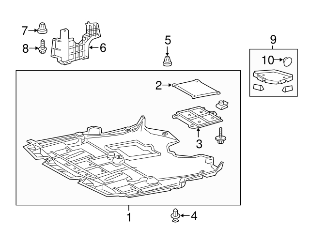 Lexus OEM Splash Shield Part# 51410-24020 | OEM Vehicle Parts