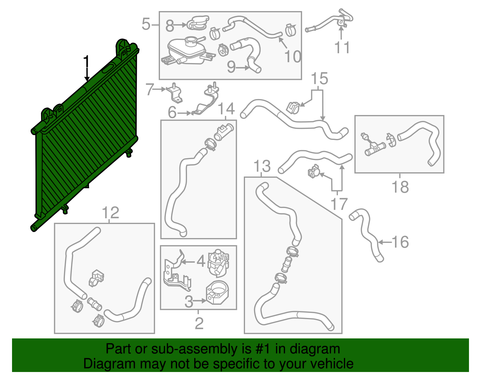 2014-2015 Nissan Pathfinder Inverter Cooler 21457-3JV0A | Nissan Parts ...