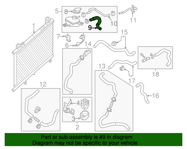 2014 Nissan Pathfinder Reservoir Hose 21741-3JV0A | Nissan Parts Plus