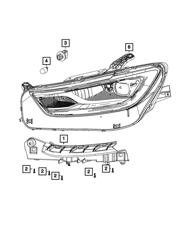 2021-2025 Chrysler Headlamp, Left 68428559AC | Mopar eStore