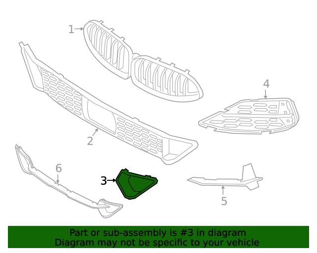 Genuine BMW 51-11-8-074-801 | G14/15/16 8 Series Carbon Fiber Air Inlet ...