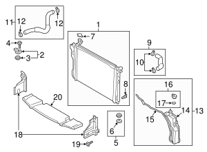 29135-B1000 - Radiator Support Air Deflector 2015-2022 Hyundai ...