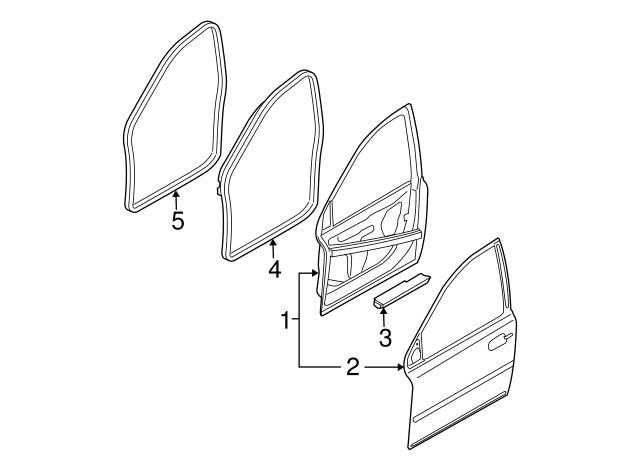 2003-2014 Volvo XC90 Door Shell - Passenger Side (RH) 31385357 ...