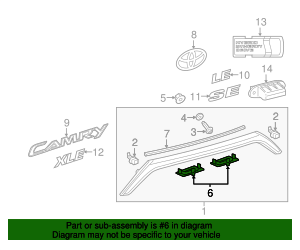 76814-06010 - Outer Cap - 2015-2017 Toyota Camry | Conicelli Toyota of ...