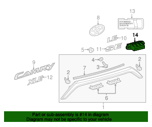 84945-06010 - Deck Lid Handle - 2015-2017 Toyota Camry | OEM Genuine ...
