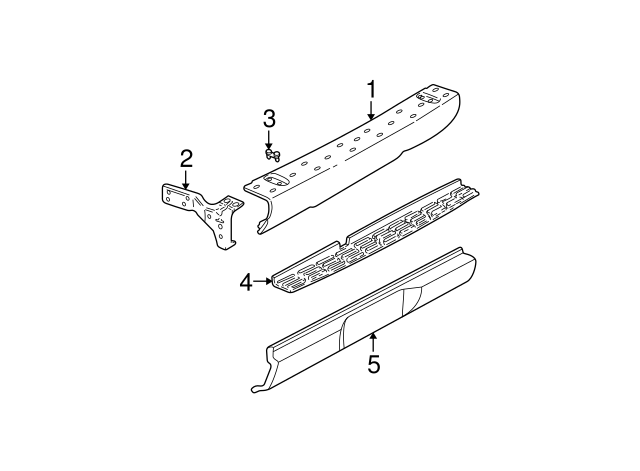 15978971 - Rear Bumper Impact Bar 1994-2003 gm | Chevrolet Parts Direct