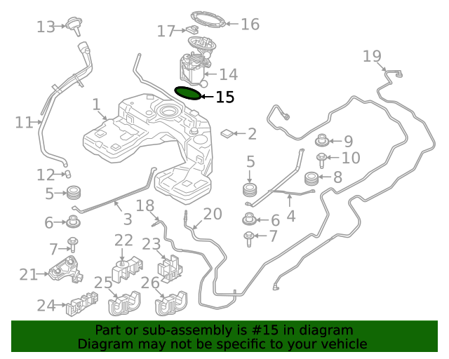 16117216523 - 2011-2024 BMW Fuel Pump Tank Seal (16-11-7-216-523) | BMW ...