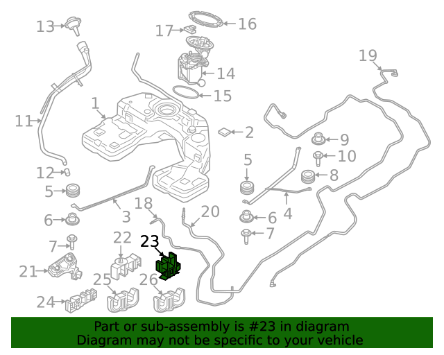 16137385411 - 2019-2023 BMW X5 Vent Tube Retainer Clip (16-13-7-385-411 ...