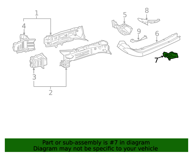 2019-2021 Toyota Inner Reinforced 57032-42010 | Camelback Toyota Parts