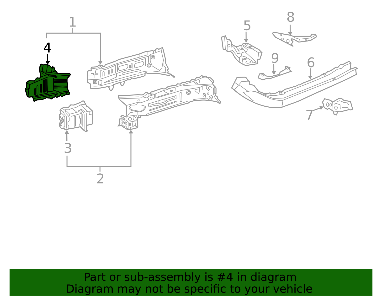 Genuine Toyota Rail Extension part# 57024-0R010 for 2019-2024 Toyota ...