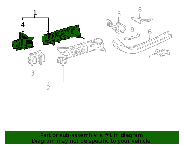 2019-2024 Toyota Outer Rail 57026-42020 | Toyota Parts Center