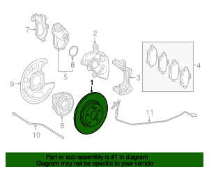 2014-2020 Mercedes-Benz Disc Brake Rotor 246-423-01-12-07 | MB Parts Center