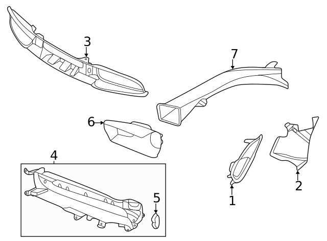 2020-2023 Porsche Taycan Outer Grille 9J1-807-681-OK1 | Porsche Parts ...