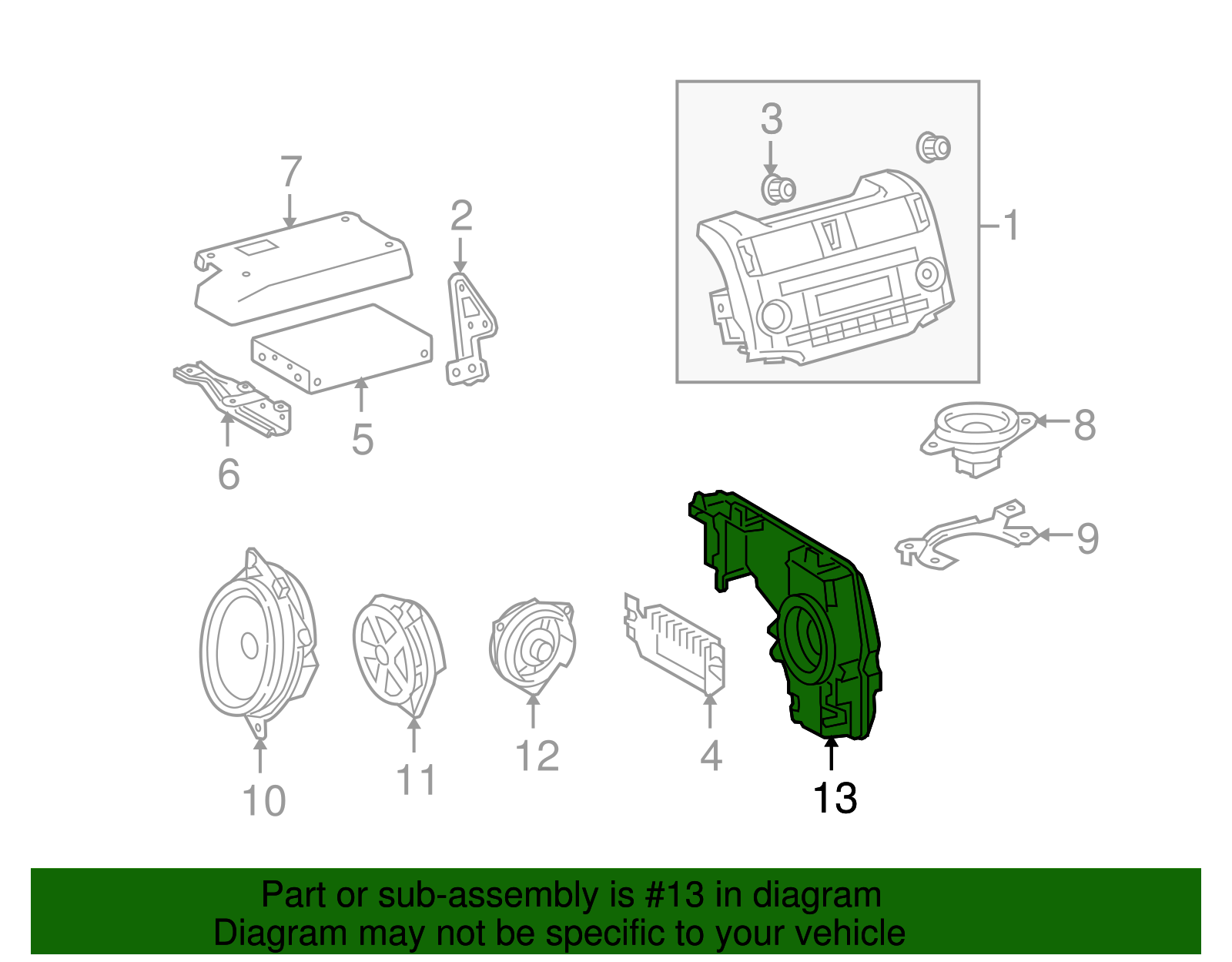 86150-0W120 - Speaker 2010-2017 Toyota 4Runner | AutoNation Parts