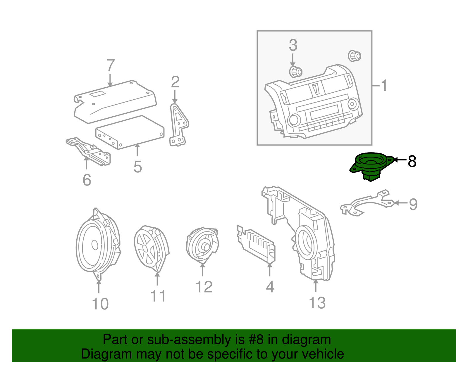2010-2017 Toyota 4Runner Tweeter 86160-0WN40 | Retail Performance Auto ...