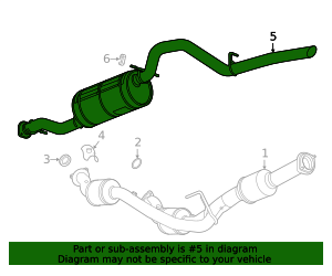 2020-2023 GM Exhaust Muffler with Exhaust Pipe 84021295 | GMPartsDirect.com