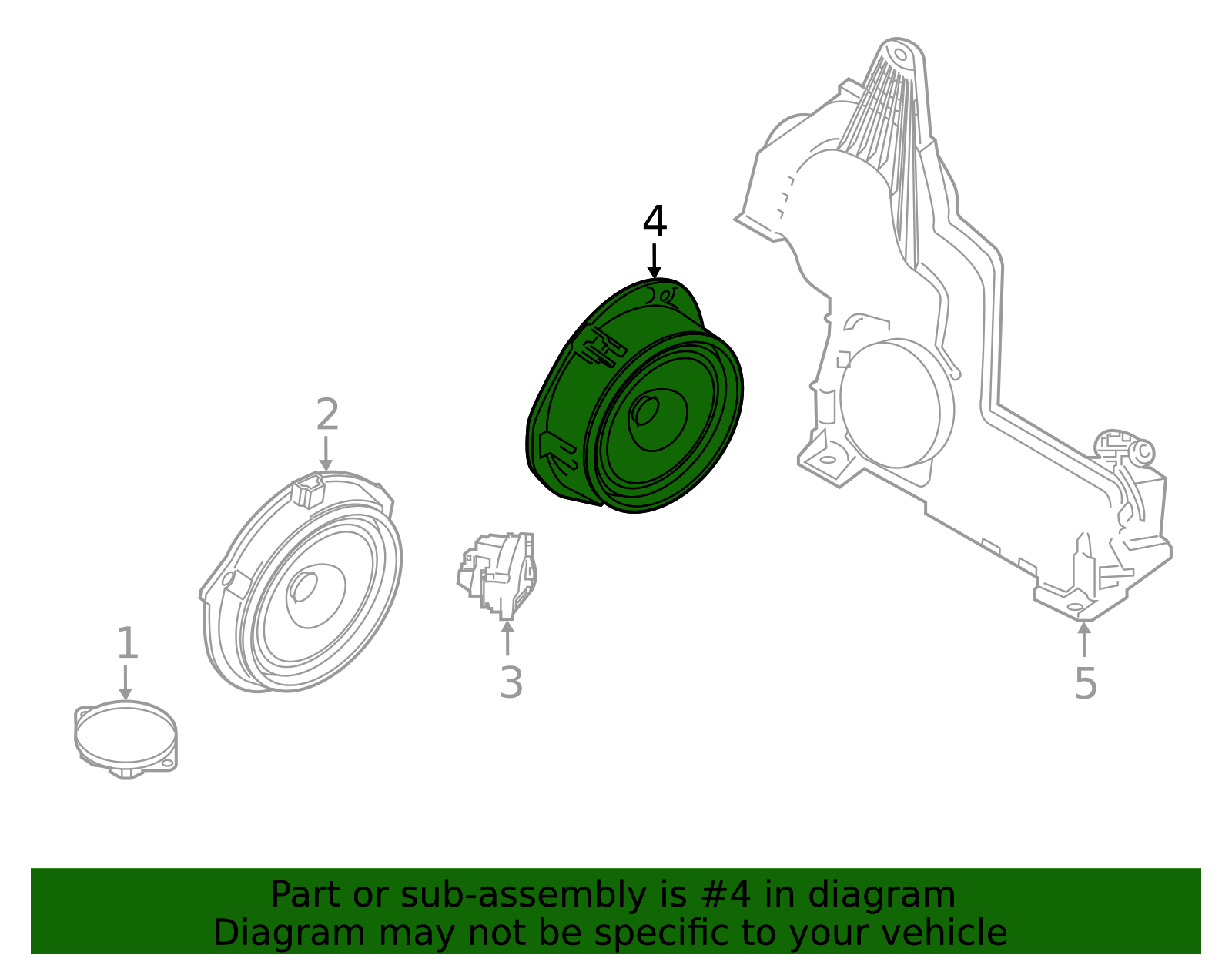KB3Z-18808-A - 2019-2024 Ford Ranger - Rear Dr Speaker | My Ford Parts