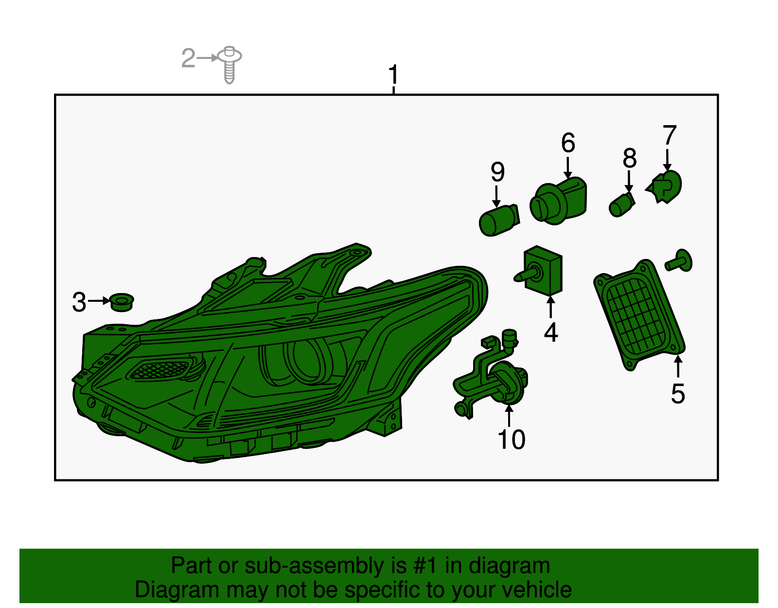 2018-2021 Chevrolet Traverse Driver Side Headlamp 84887857 | OEM Parts ...