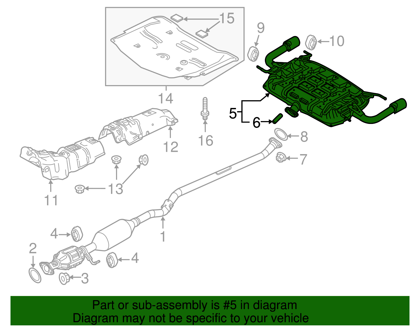 2014-2017 Mazda 6 Resonator & Pipe PY01-40-100B | OEM Parts Online