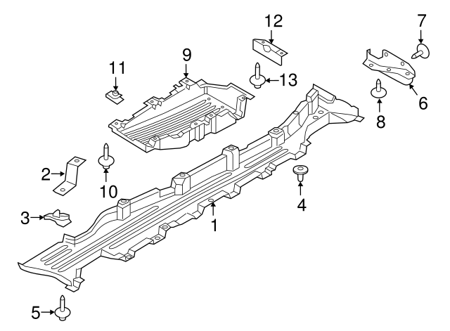2013-2023 Land Rover Under-Body Shield Nut RYH500310 | JaguarParts.com