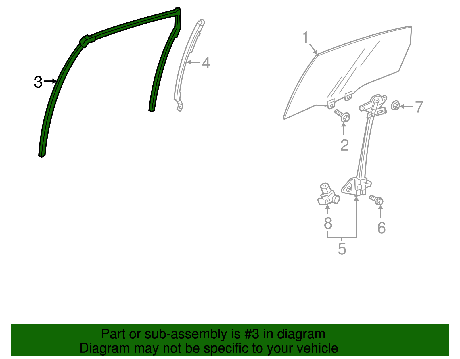 72735-TVA-A03 - Run Weather-Strip 2018-2024 Honda Accord | Honda Parts ...
