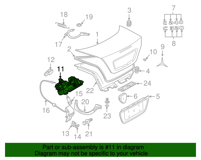 2001-2011 Mercedes-Benz Handle 203-750-08-93 | Mercedes-Benz Parts