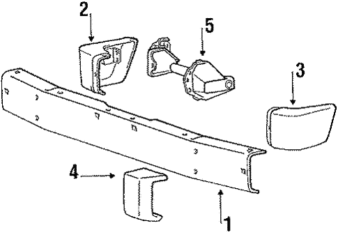 Bumper & Components - Front for 1987 Dodge Raider | TascaParts.com